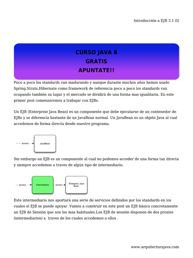 Introducción a EJB 3.1 (I) | PDF | Servidor proxy | Interoperabilidad