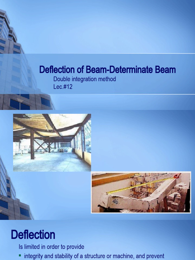 Lec#9, Deflection of Beam-Determinate Beam | PDF | Beam (Structure ...