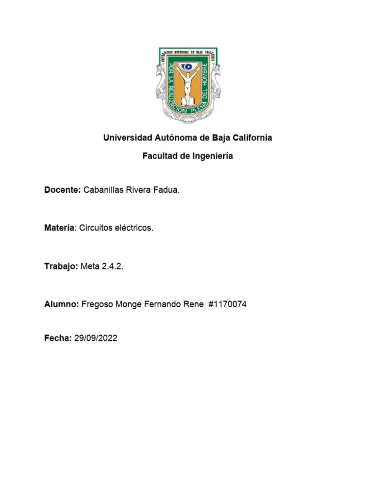 Meta3.1 Fernando Fregoso | PDF | Impedancia eléctrica | Frecuencia