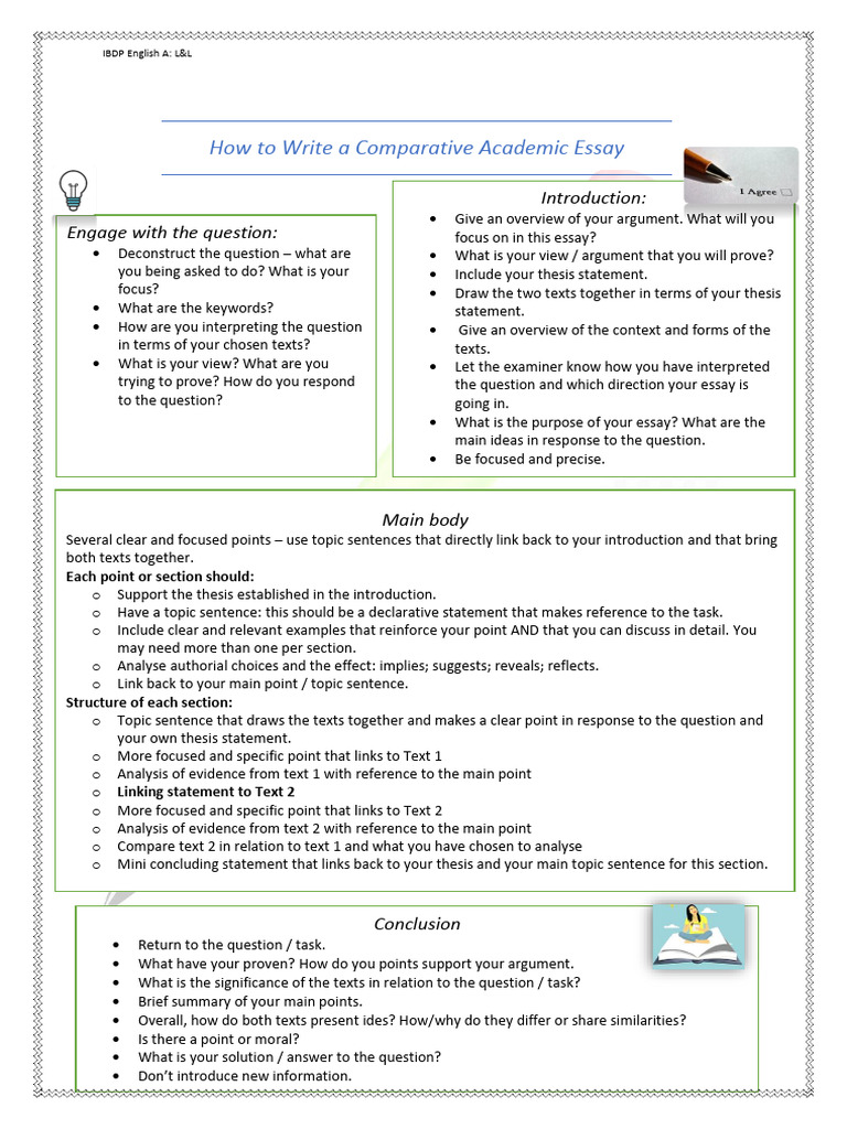 How To Write A Comparative Literature Essay | PDF | Essays | Question