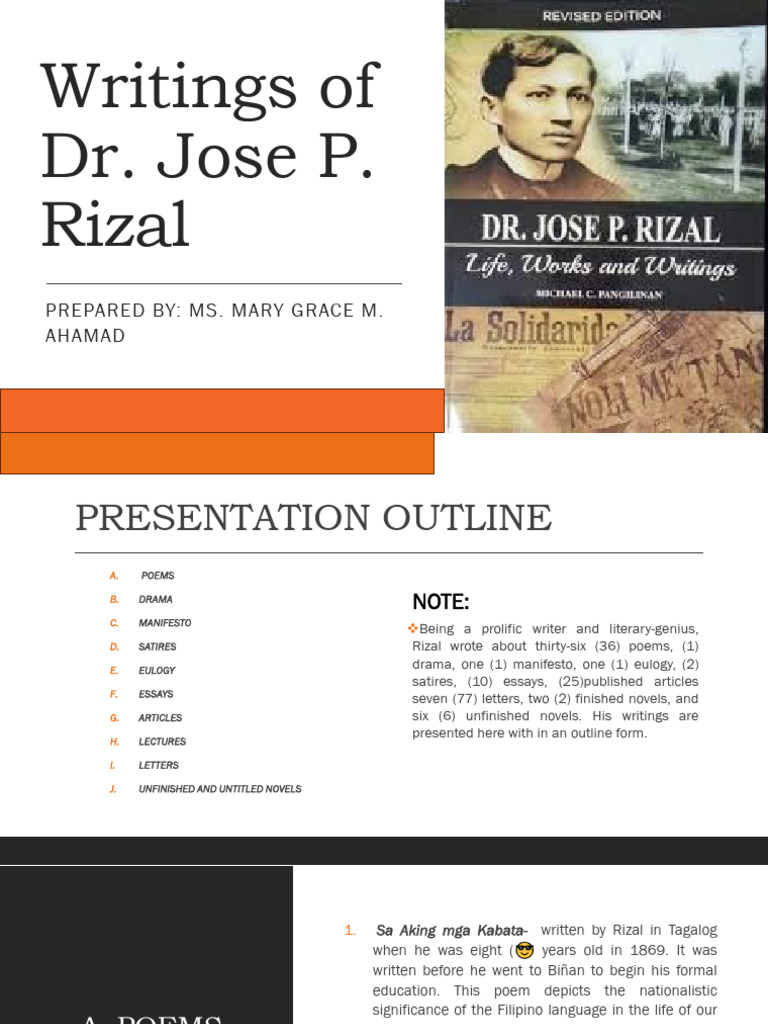 Writings of Dr. Jose P. Rizal | PDF | Tagalog Language