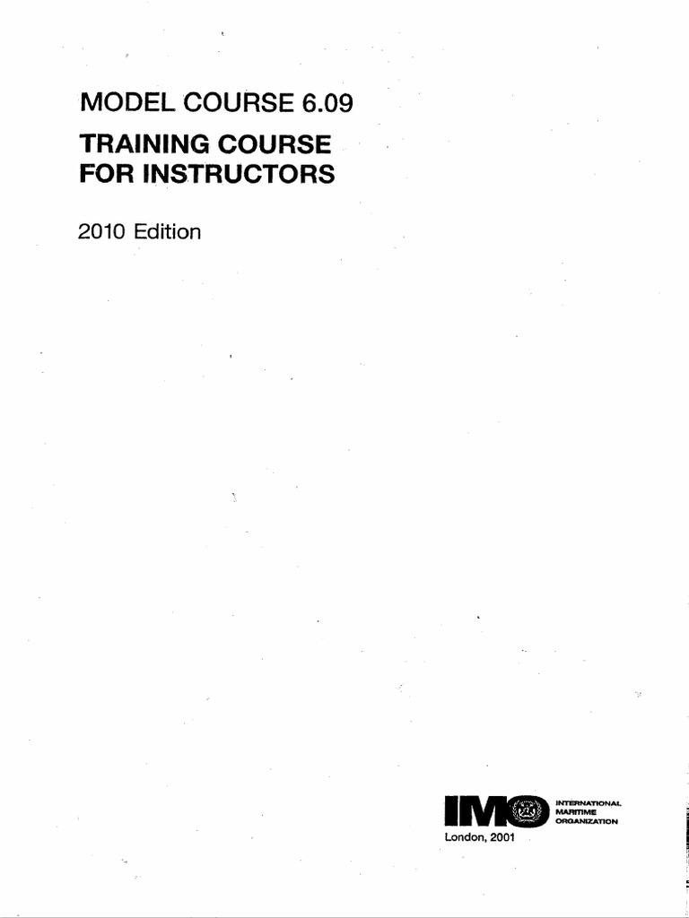 IMO Model Course 6.09 | PDF