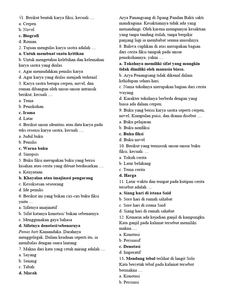 "Kuis dan Cerita Fiksi Si Kancil" | PDF | Puisi | Fiksi Umum