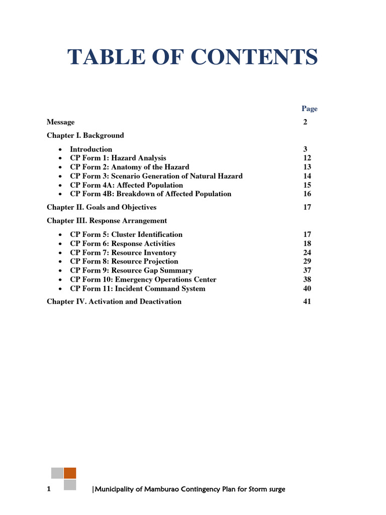 Contingency Plan For Storm Surge | PDF | Tropical Cyclones | Natural ...