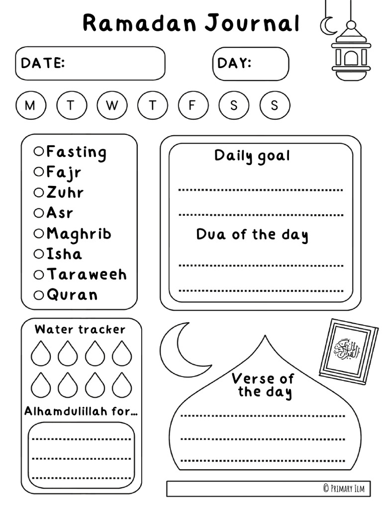 Ramadan Planner For Kids | PDF | Ramadan | Sharia