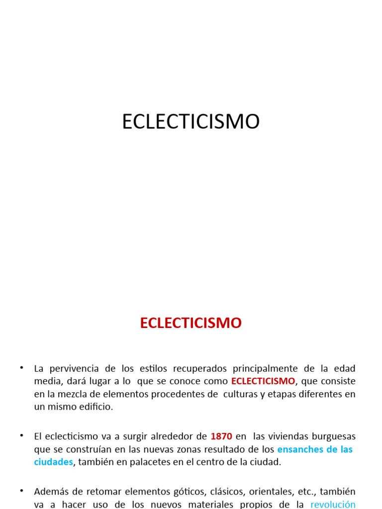 3 Eclecticismo | PDF