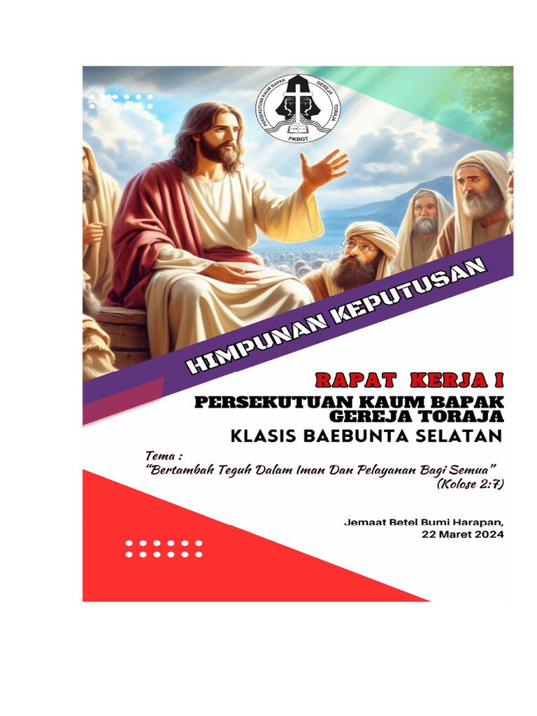 Keputusan Rapat Kerja I PKBGT 2024 | PDF