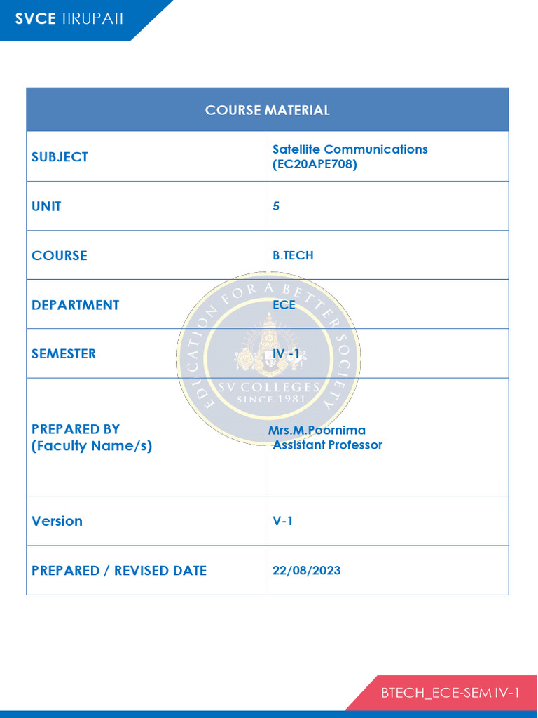 Satellite Communication | PDF | Telecommunications Engineering | Electronics