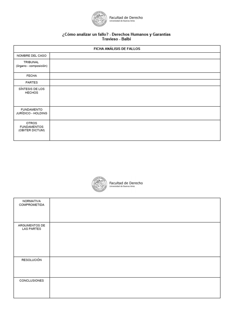 ¿Cómo Analizar Un Fallo | PDF