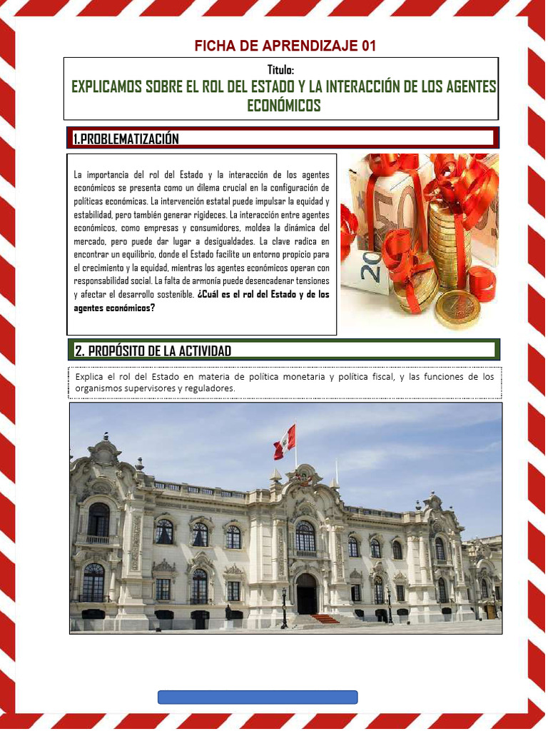 1 Ficha de Aprendizaje Ccss 3a.b Grado | PDF | Sistema financiero ...