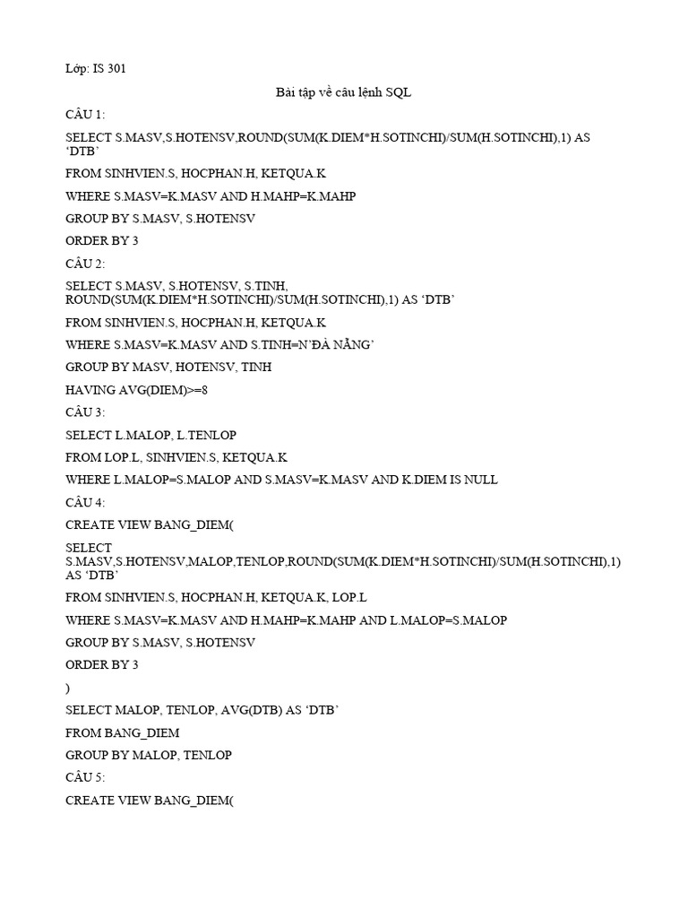CSDL | PDF | Sql | Databases