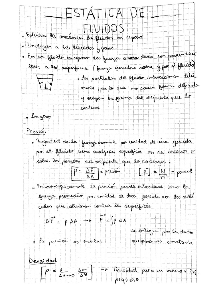Estática de Fluidos | PDF