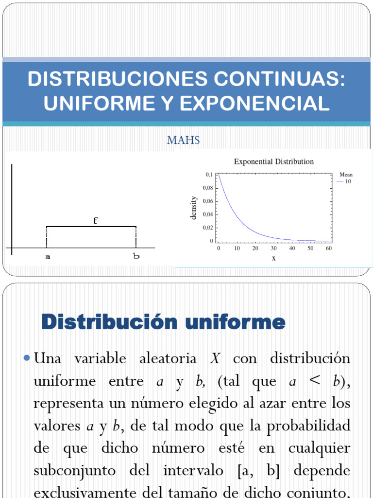 Distribuciones Continuas: Uniforme Y Exponencial: Exponential Distribution | PDF | Modelos ...