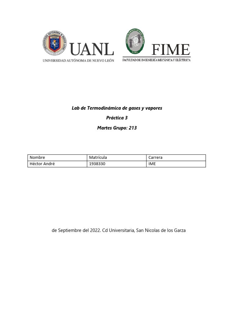 P3 Termo Gases Vap Lab | PDF | Termodinámica | Temperatura