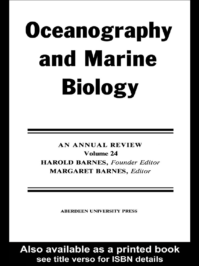 (Oceanography and Marine Biology - An Annual Review) Harold Barnes ...