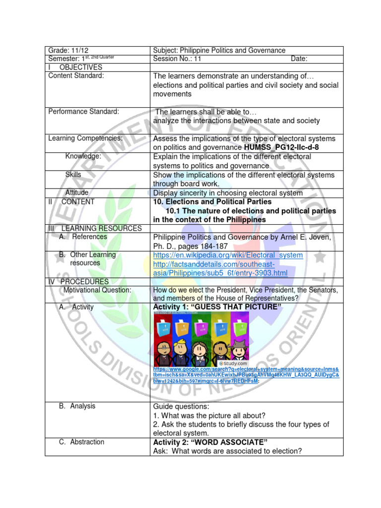 HUMSS - PG12-IIc-d-8 - Session11 | PDF | Learning | Cognition