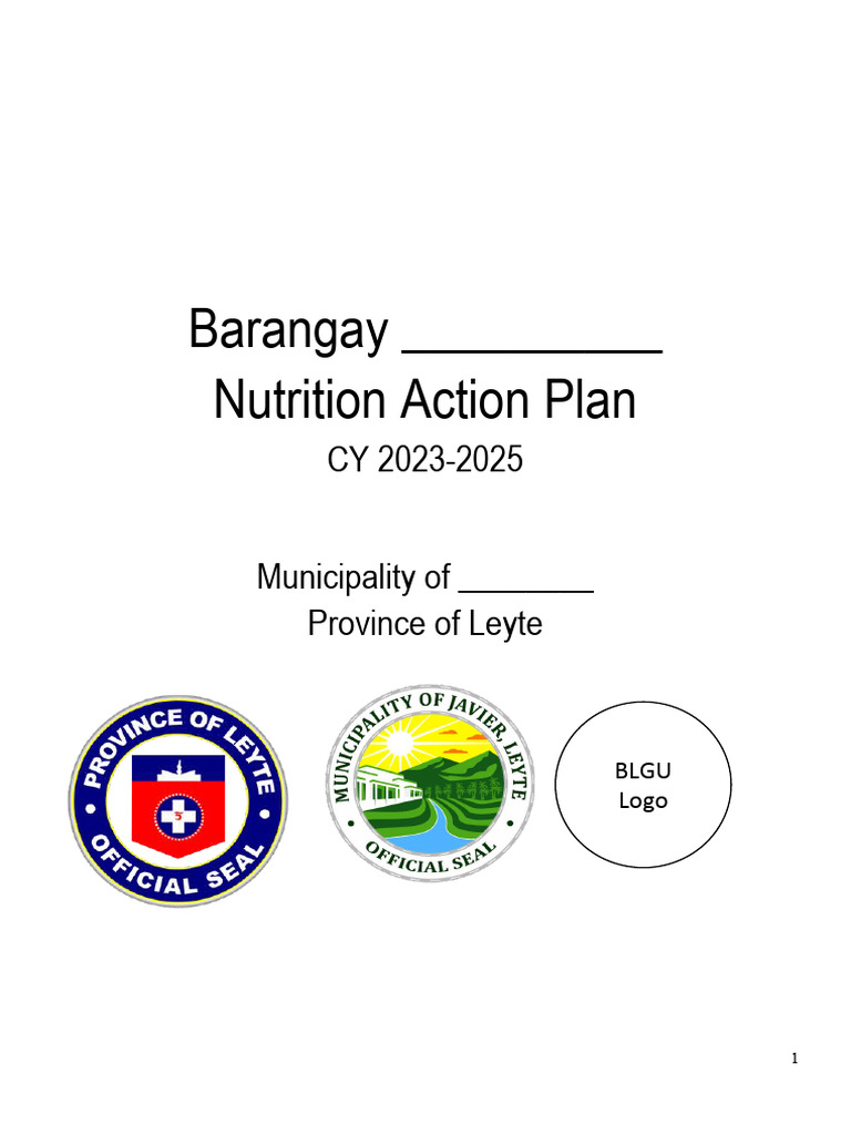 Barangay Nutrition Action Plan 2023-2025 | PDF | Human Nutrition ...