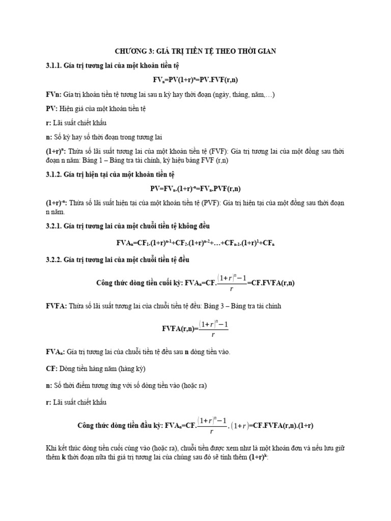 Công TH C Chương 3-TCDN | PDF