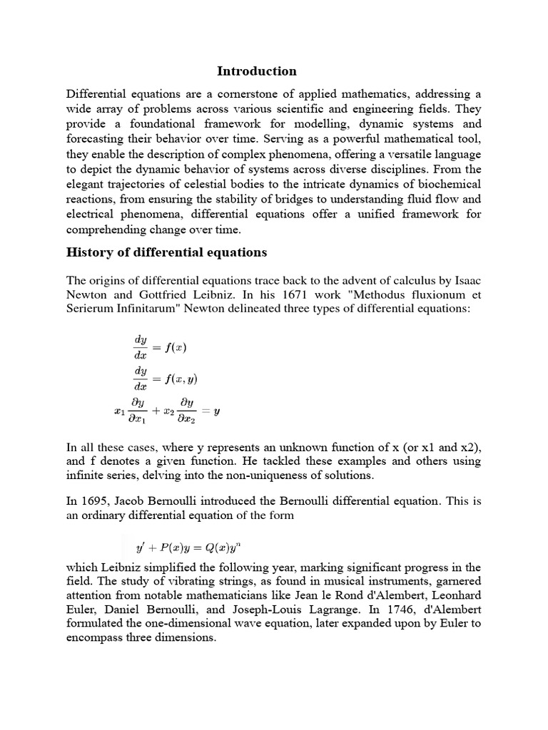 Differential Equation | PDF | Differential Equations | Equations