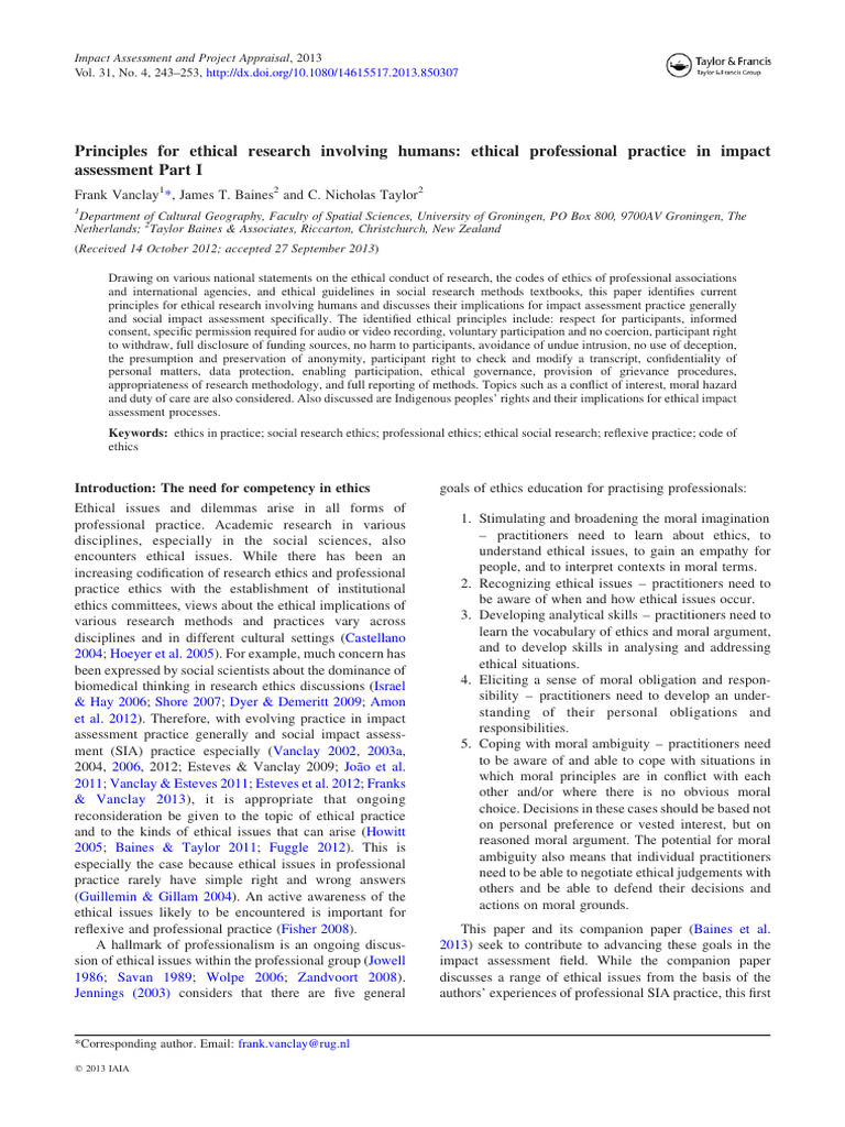 Ethical Principles in Human Research | PDF | Informed Consent | Morality