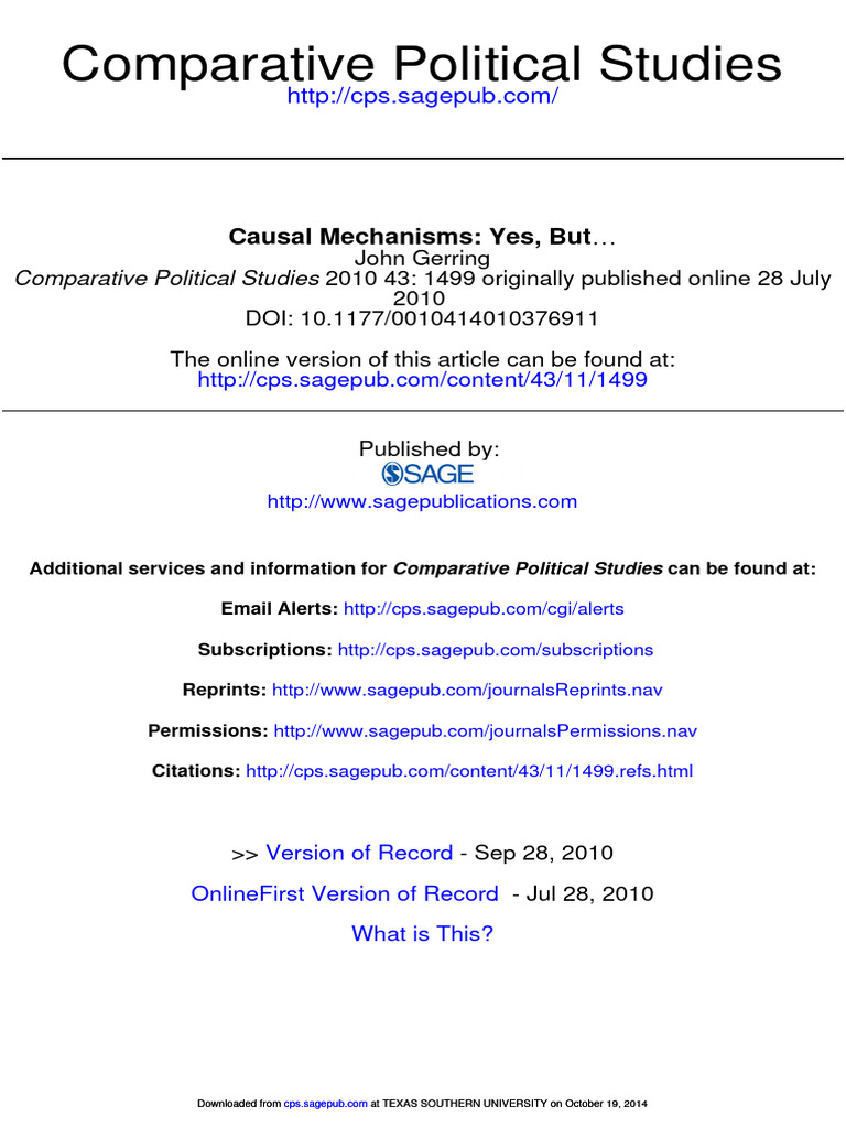 Gerring. Causal Mechanisms | PDF | Causality | Methodology