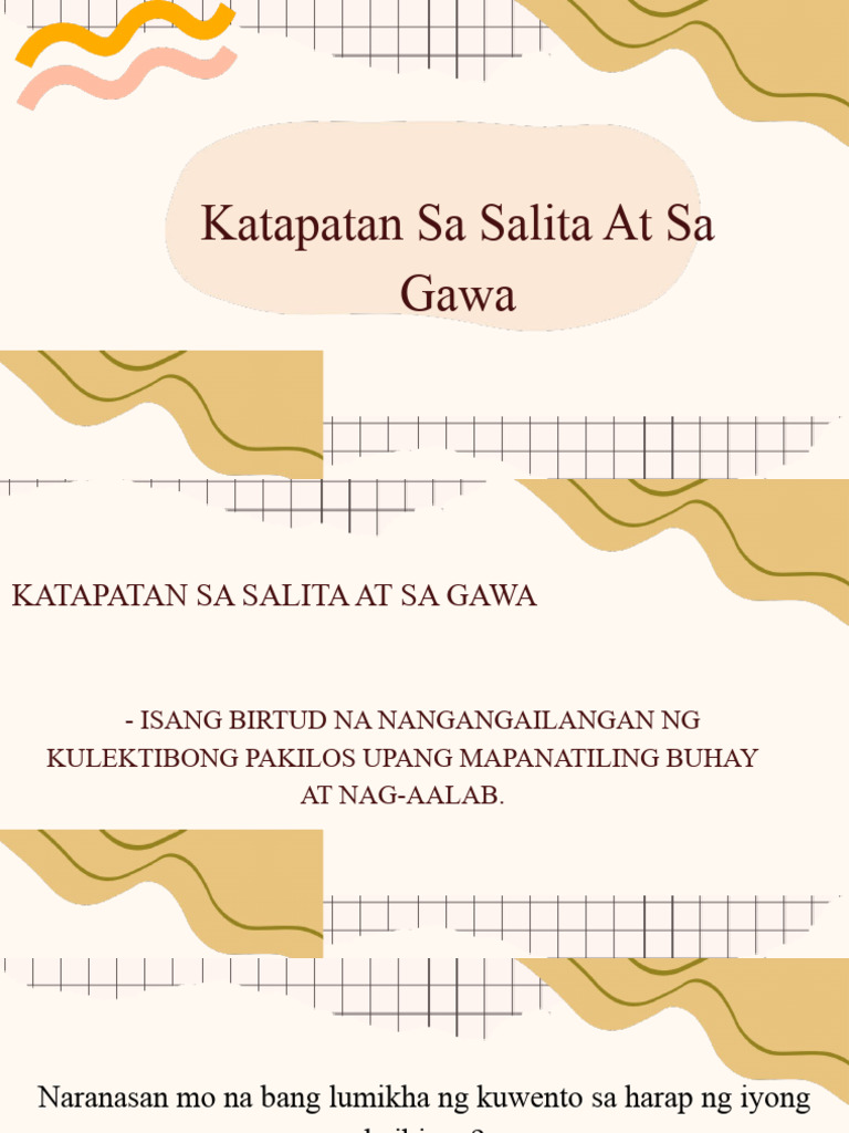 Katapatan Sa Salita at Sa Gawa | PDF