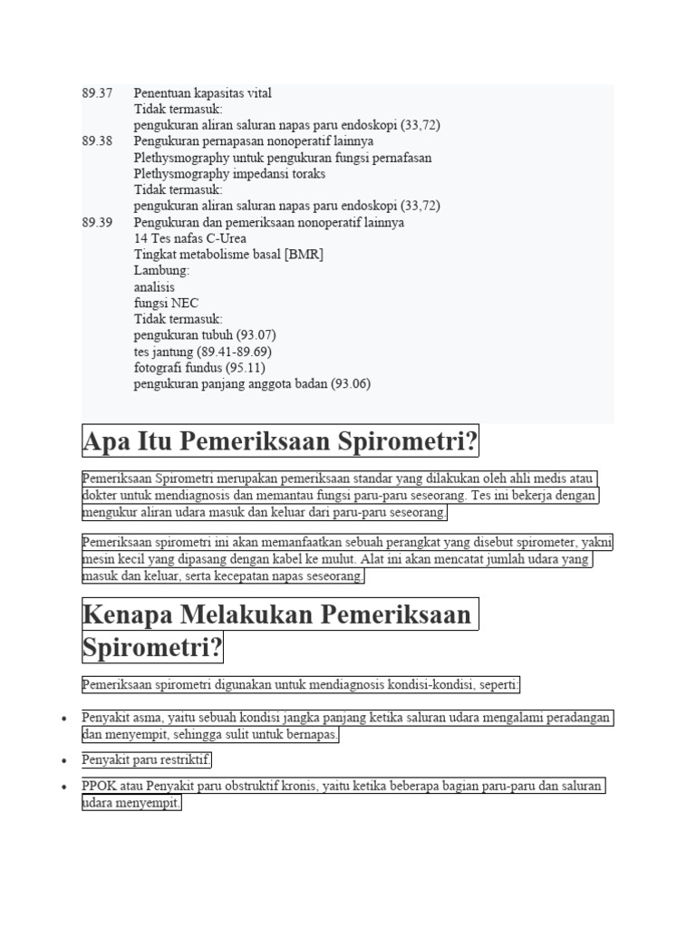 Pemeriksaan Spirometri untuk Diagnosa PPOK | PDF