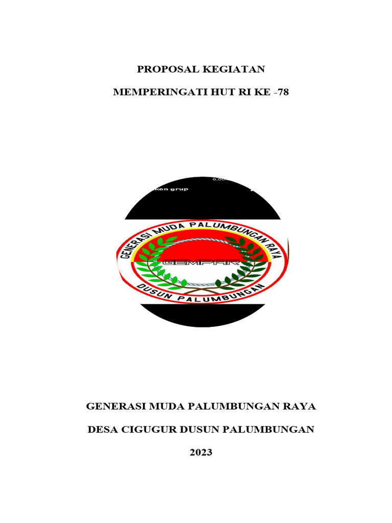 Proposal Kegiatan Hut Ri Ke-78 Gempar | PDF | Griya & Taman