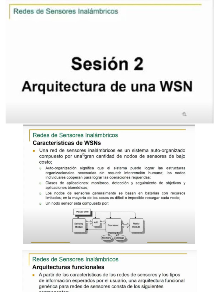 Clase 3 - Arquitectura de Una WSN 1.2 | PDF