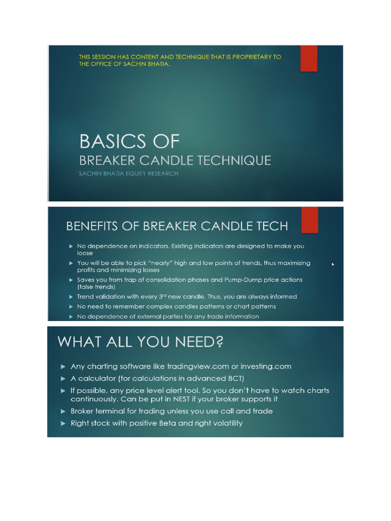 Breaker Candle Technique | PDF