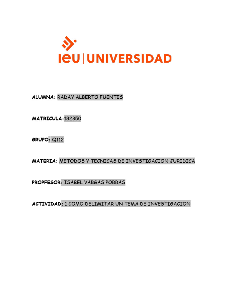 Act 1 Delimitacion de Un Tema | PDF | Suicidio | Adolescencia
