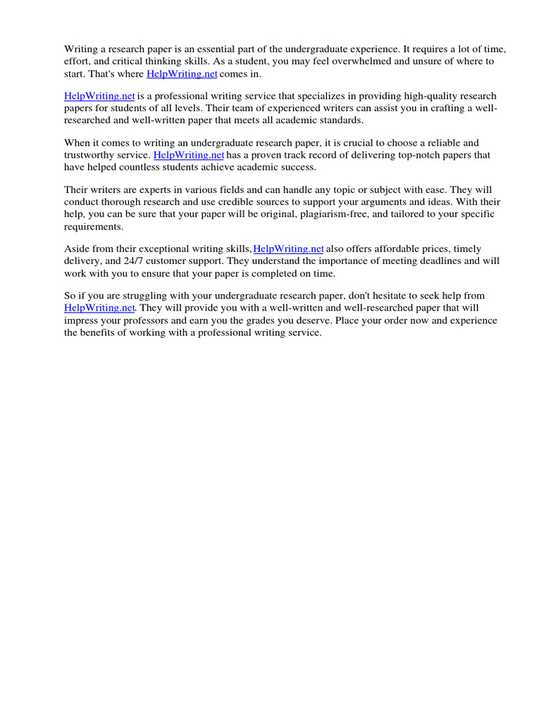 Undergraduate Research Paper | PDF | Antimicrobial | Antimicrobial ...