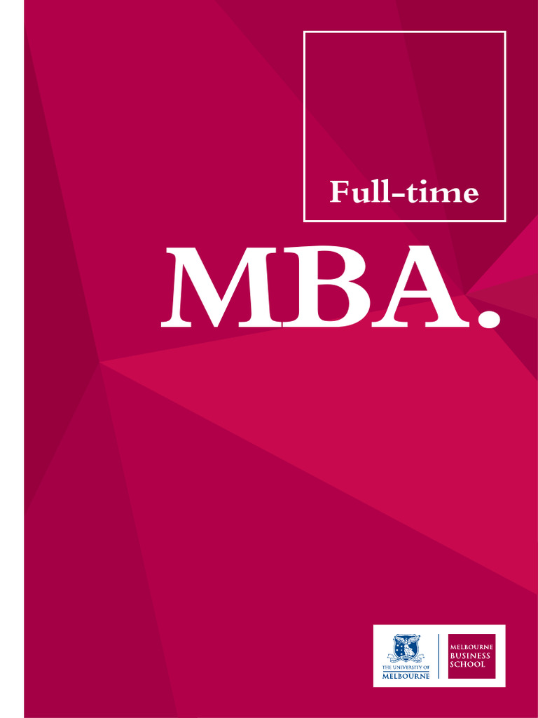Full Time MBA Brochure - Melbourne Business School | PDF | Master Of ...