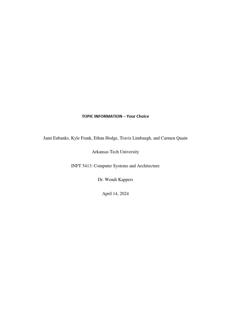 Topic Information Your Choice | PDF | Information | Input/Output
