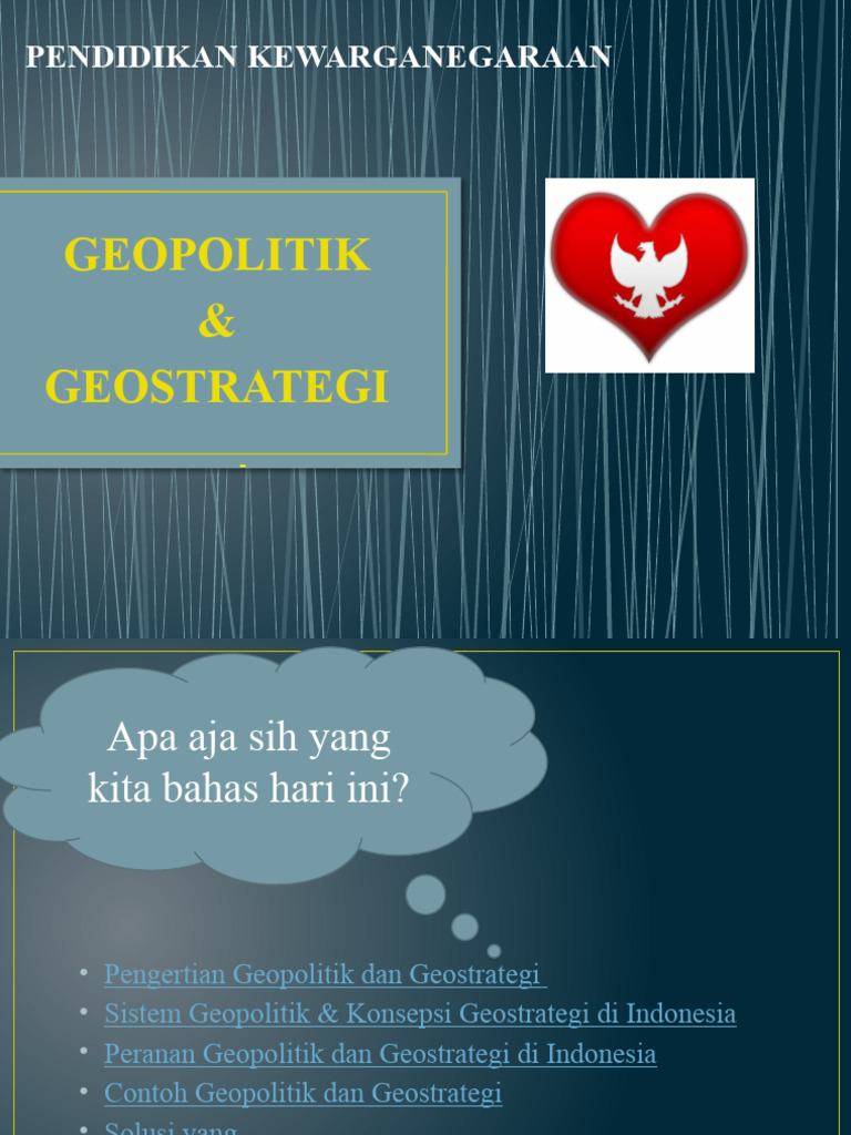Geopolitik Dan Geostrategi Indonesia | PDF