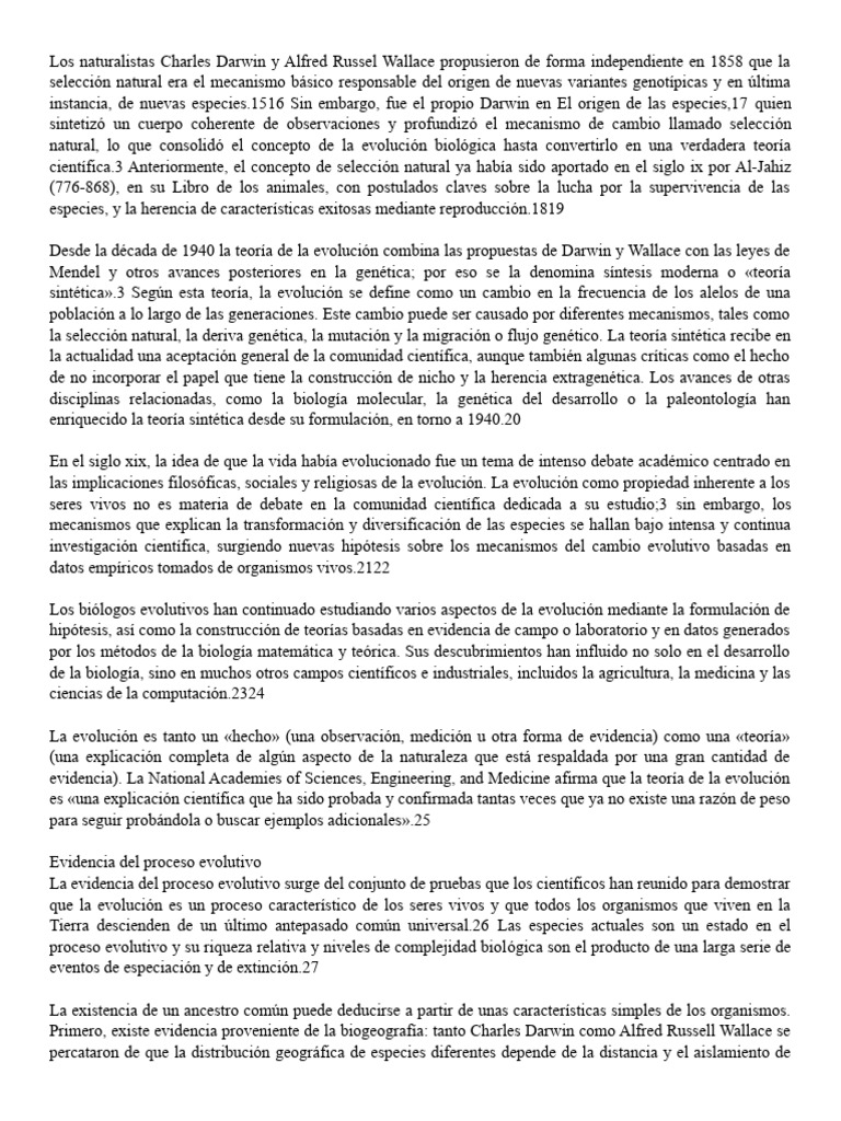 Los Naturalistas Charles Darwin y Alfred Russel Wallace | PDF ...