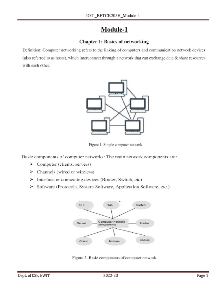 IOT Module 1 | PDF