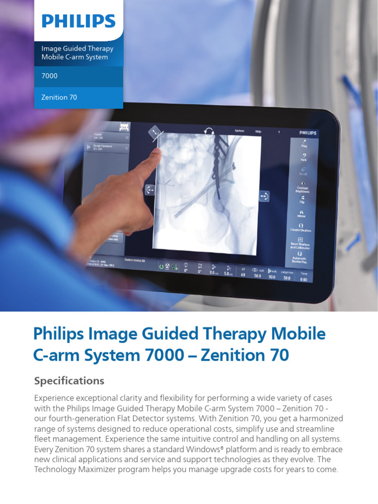 Philips Zenition 70 Flat Detector Specifications | PDF | X Ray | Image Editing