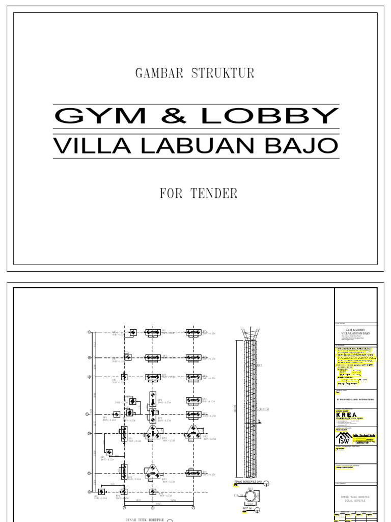 STR Pondasi - Lobby & Gym - R4 - 22-11-2023 | PDF