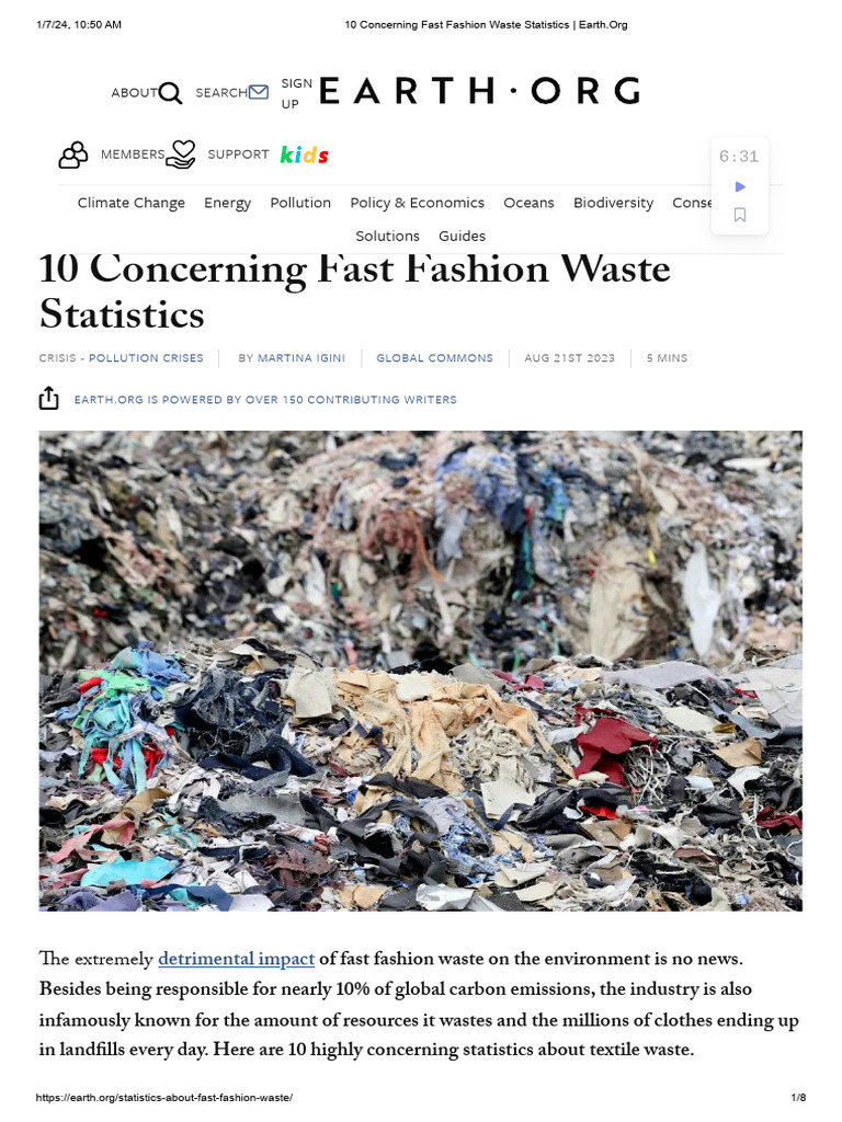 10 Concerning Fast Fashion Waste Statistics | PDF | Textiles | Waste