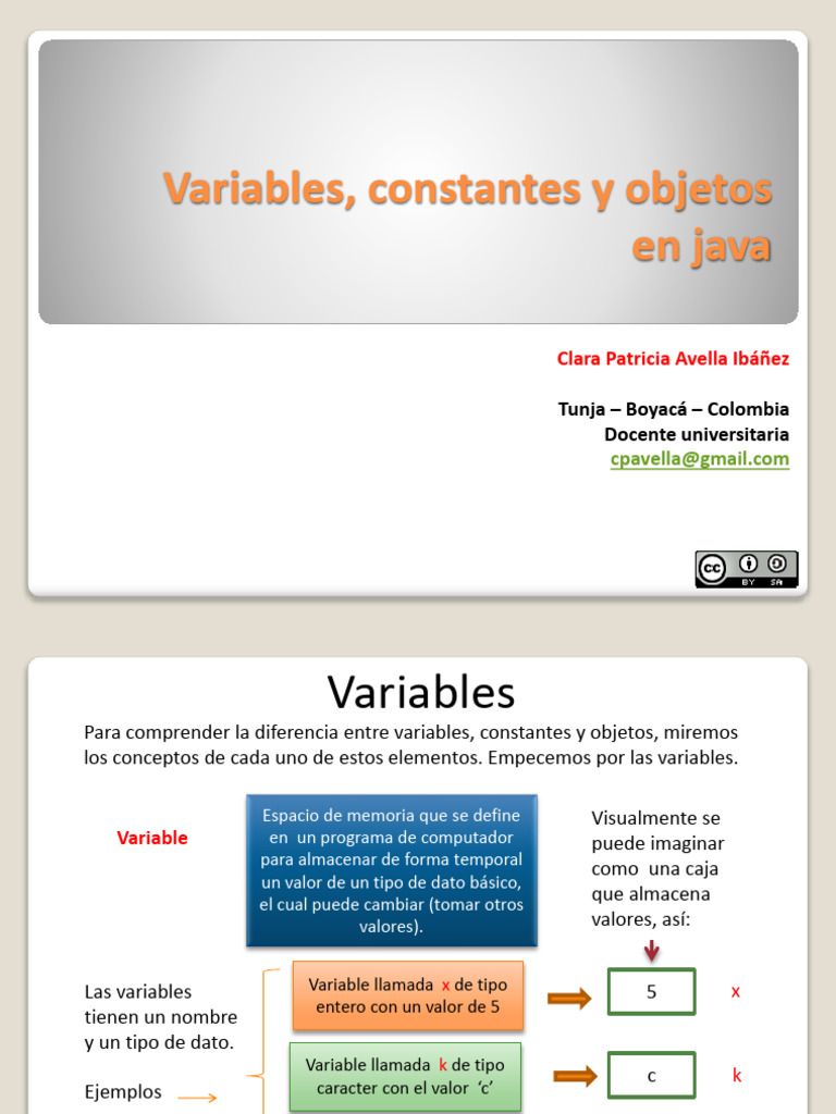 9variablesctesobjetos 130611123559 Phpapp02 | PDF | Objeto (informática ...