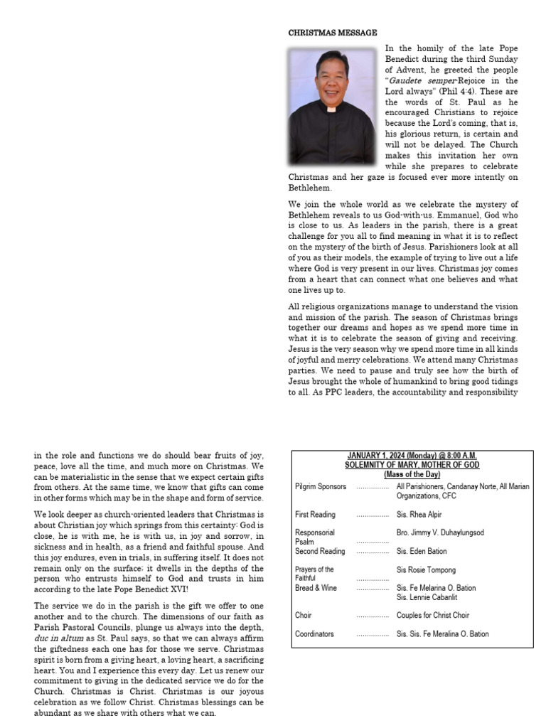 Booklet - Final | PDF | Christmas | Christian Worship And Liturgy