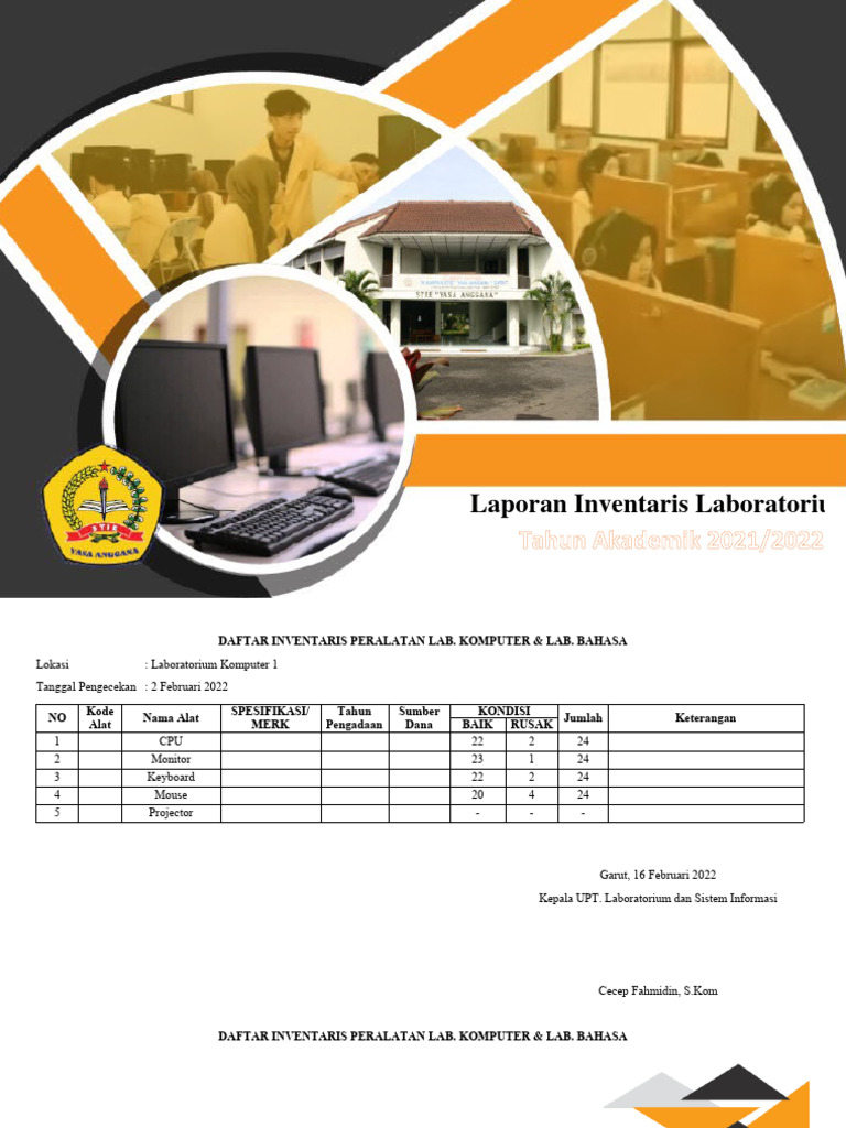 Daftar Inventaris Peralatan Lab 2022 | PDF | Teknologi & Rekayasa