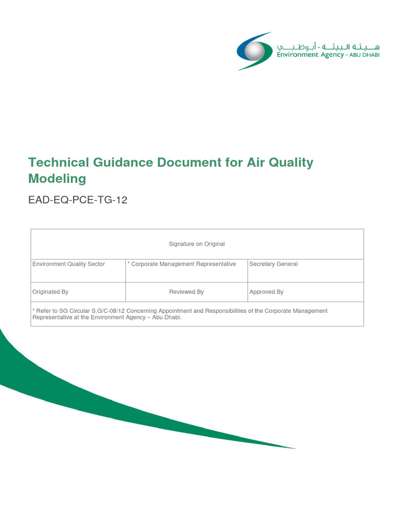 Air Quality Modeling Guidance Document | PDF | Air Pollution | Normal ...