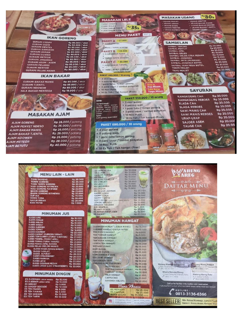 Menu Warung Wareg | PDF