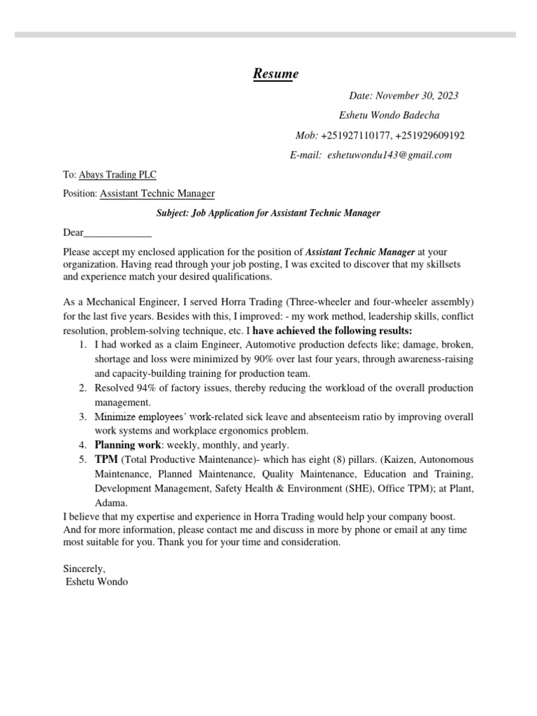 Application Letter. | Download Free PDF | Business