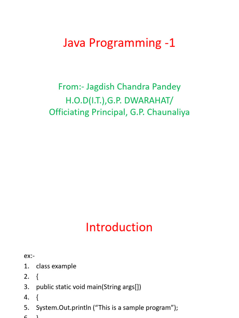 Java Programming - 1 | PDF | Data Type | Java Virtual Machine