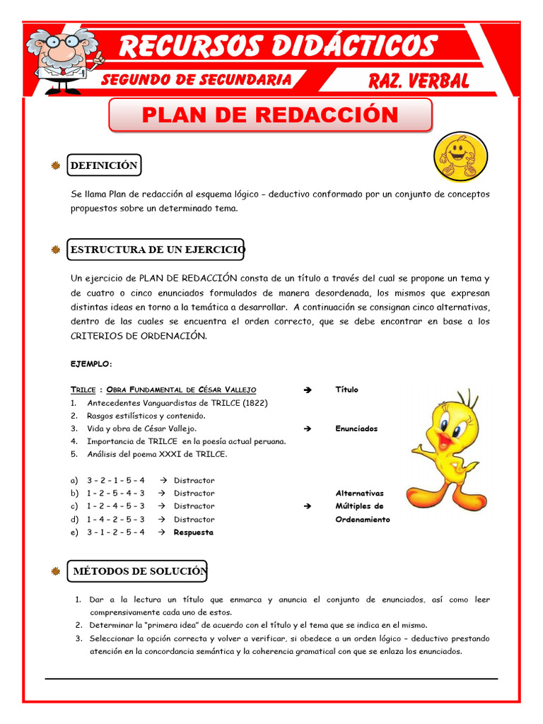 Plan de Redacción 2do Secundaria | PDF | Petróleo