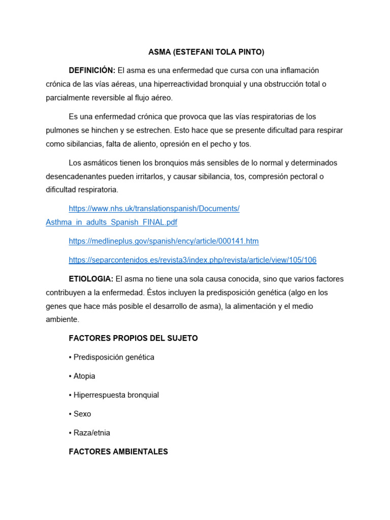 Asma 2 | Descargar gratis PDF | Asma | Tos