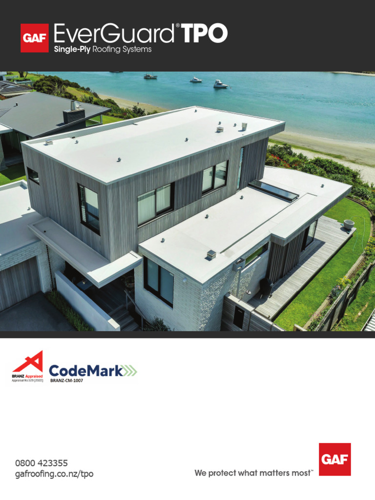 GAF EverGuard TPO NZ Brochure 2023 | PDF | Pipe (Fluid Conveyance) | Building Engineering
